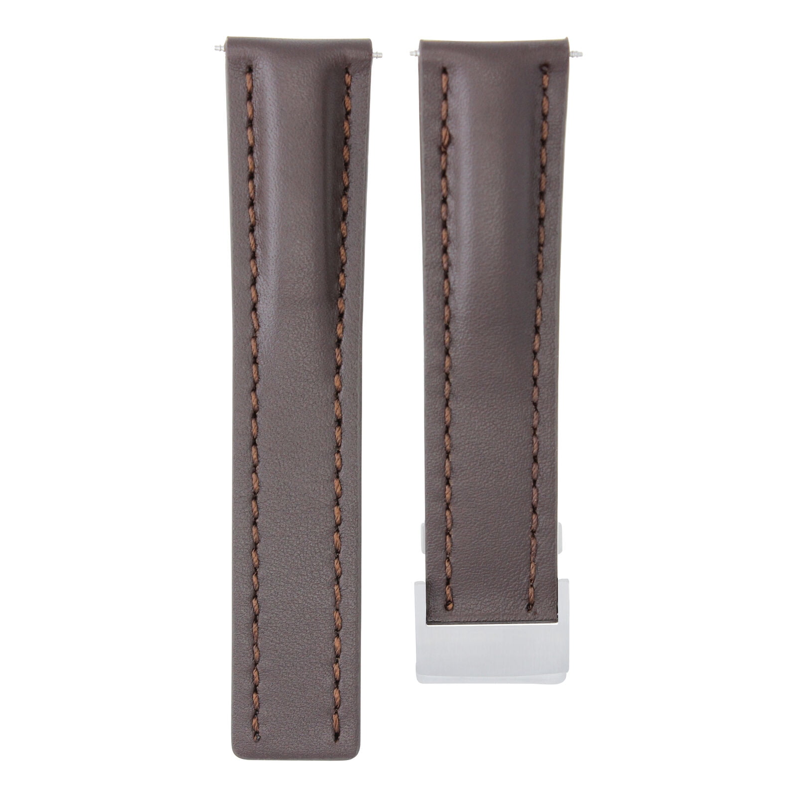 24MM LEATHER WATCH BAND STRAP CLASP FOR BREITLING NAVITIMER CHRONOMAT ...