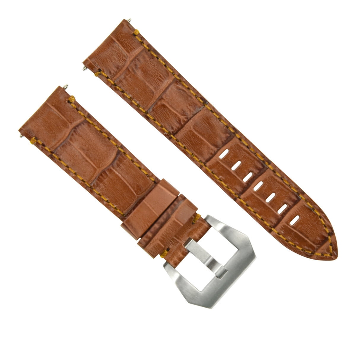 24MM PAM LEATHER WATCH BAND STRAP FOR 44MM PANERAI LUMINOR MARINA LIGHT ...