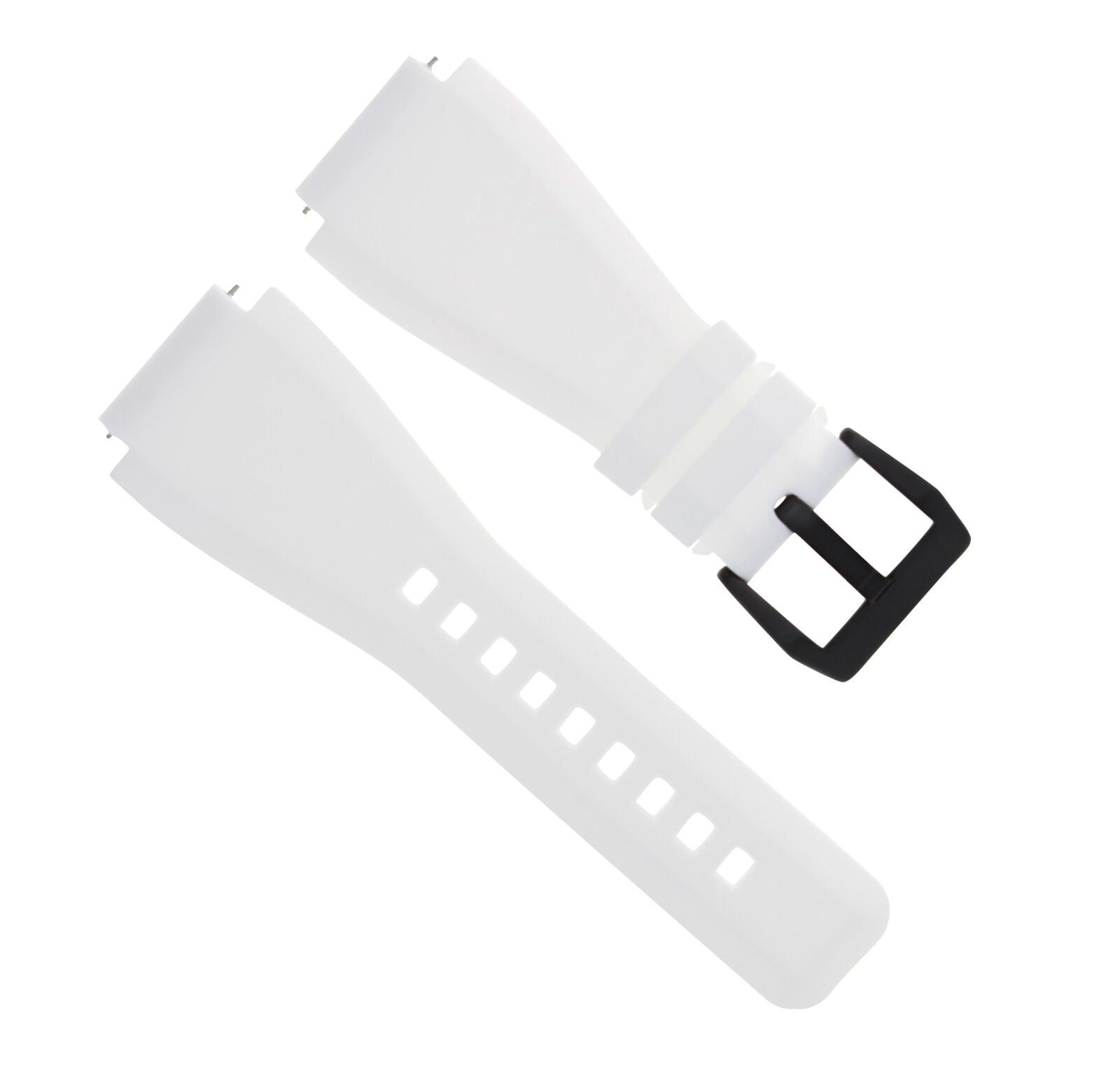 24MM SILICONE RUBBER BAND STRAP FOR BELL ROSS BR-01-BR-03 WHITE BLACK ...