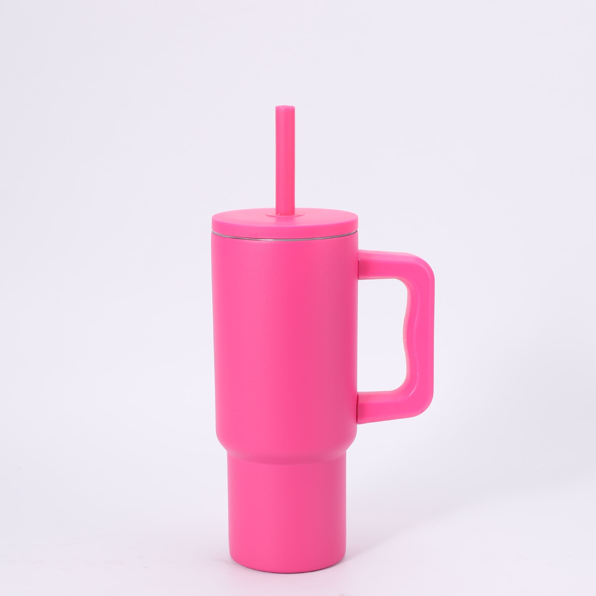 24OZ Car Thermos Cup With Straw Handle,Double Stainless Steel Flasks ...