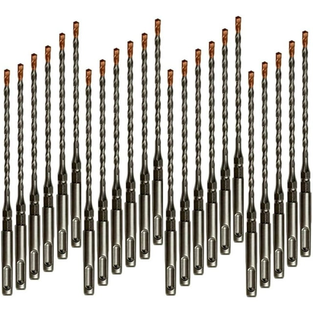 24PC, 3/16" x 7" with 1/4" SDS Plus Hex Rotary Hammer Drill Bits for ...