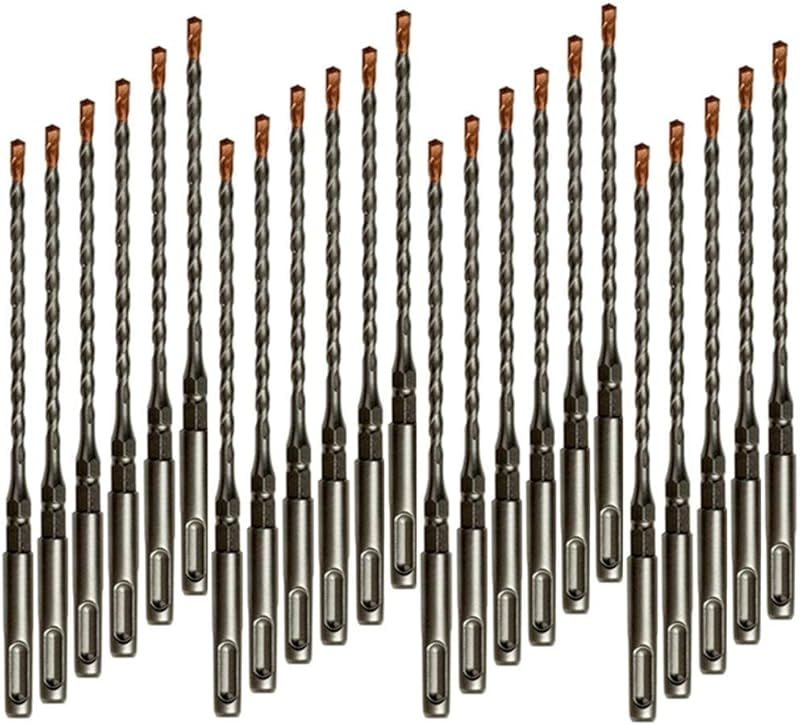 24PC, 5/32" x 7" with 1/4" SDS Plus Hex Rotary Hammer Drill Bits for ...