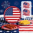 24PC 9in Large Patriotic Paper Plates Set - Food-Grade Paper ...