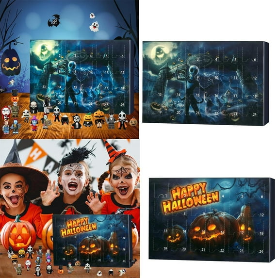 24PC Bulk Gifts Plastic Halloween Advent Calendar 3D Gnome Advent ...