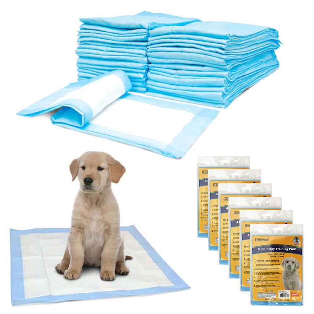 24PC Dog Puppy Training Pads House Heavy Absorbent Pet Pee Piddle ...