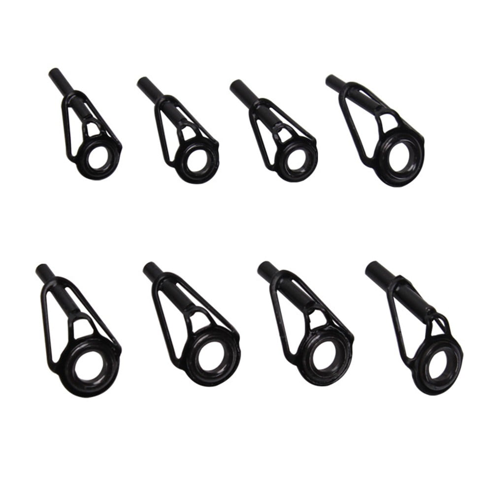 24PC Fishing Rod Tip Repair Kit Stainless Steel Ceramic Ring Guide Tips ...
