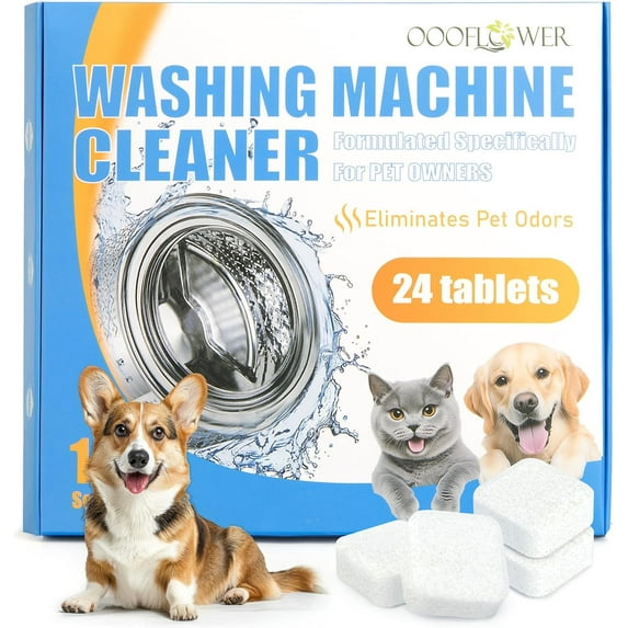 24PC Washing Machine Cleaner Tablets, Formulated for Pet Owners, Pet ...