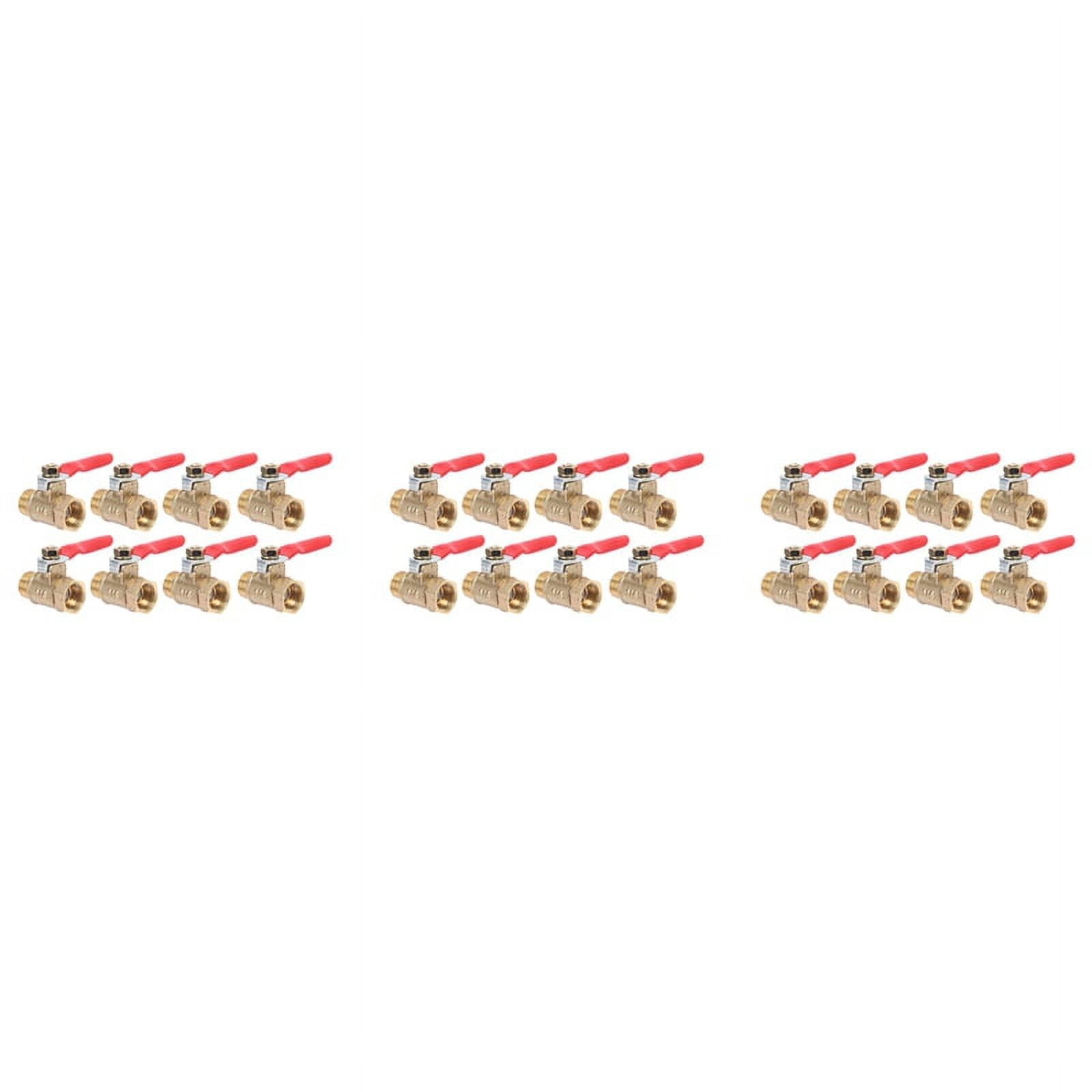 24PCS 1/4 Inch Heavy Duty Brass Ball Valve Shut Switch Male and Female ...