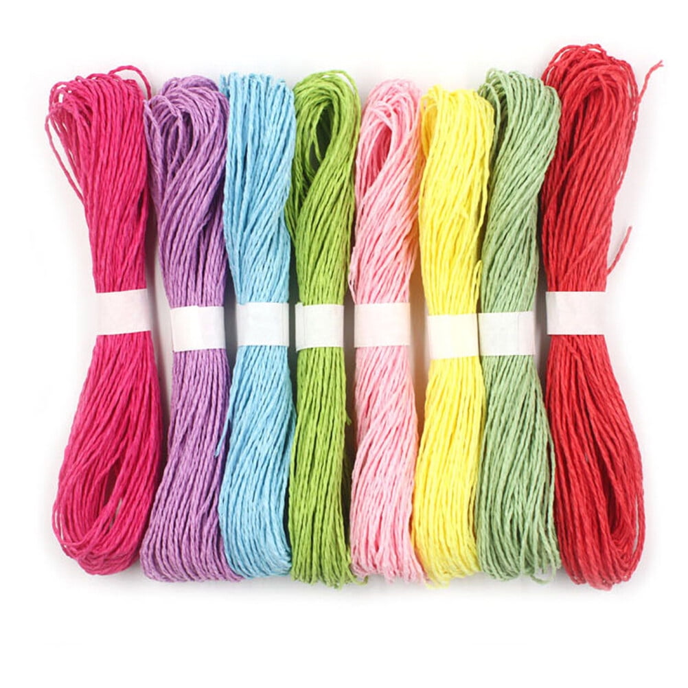 24PCS 30M Paper Rope DIY Colorful Twisted Craft String Strap Favor Gift ...