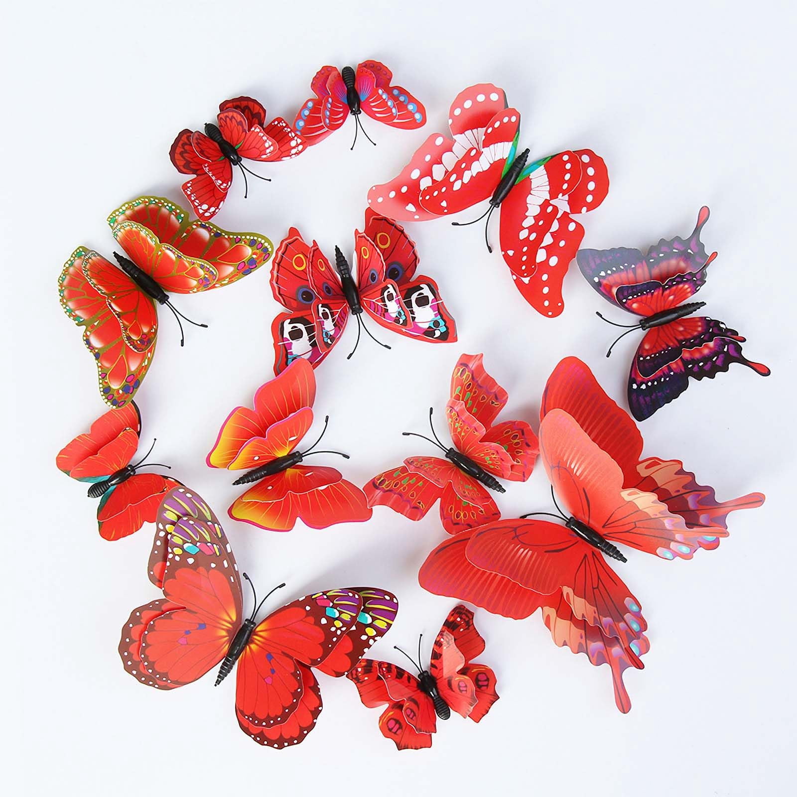 24PCS 3D Butterfly Wall Decor, Colorful Magnets Stickers for Party ...