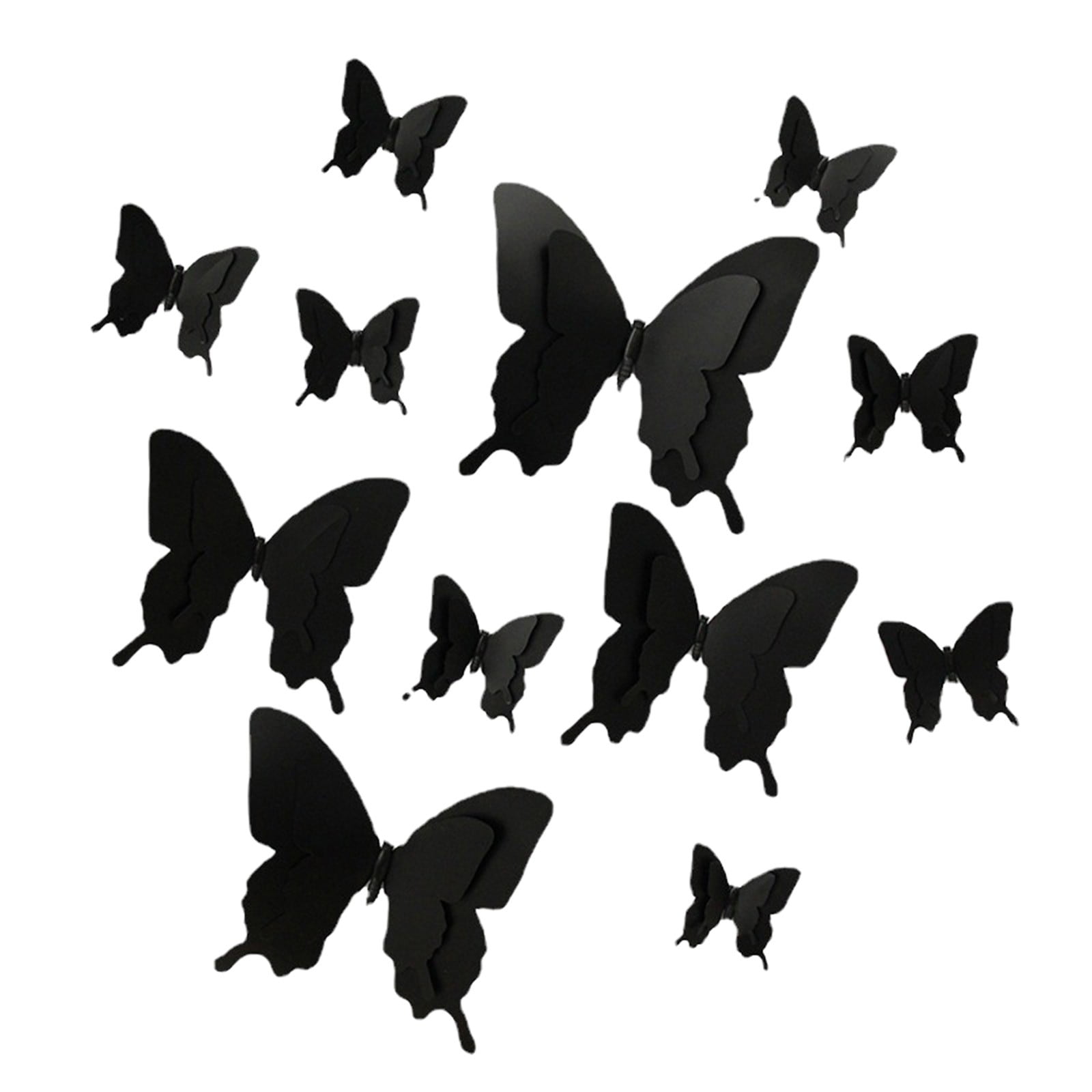 24PCS 3D Plastic Simulation Flying Insect Wall Decor - Realistic Black ...