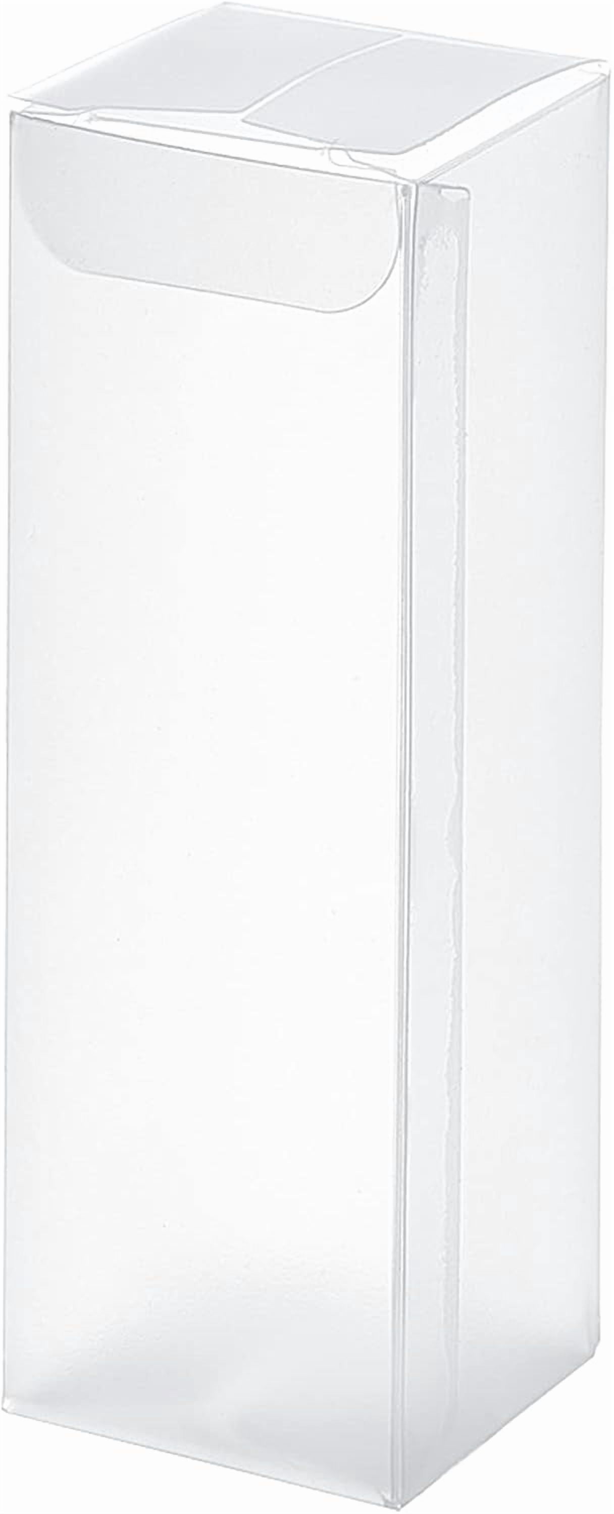 24PCS 4.7x1.5x1.5'' Matte PVC Favor Boxes Rectangle Flim Covered Clear PVC Packing Boxes DIY ...