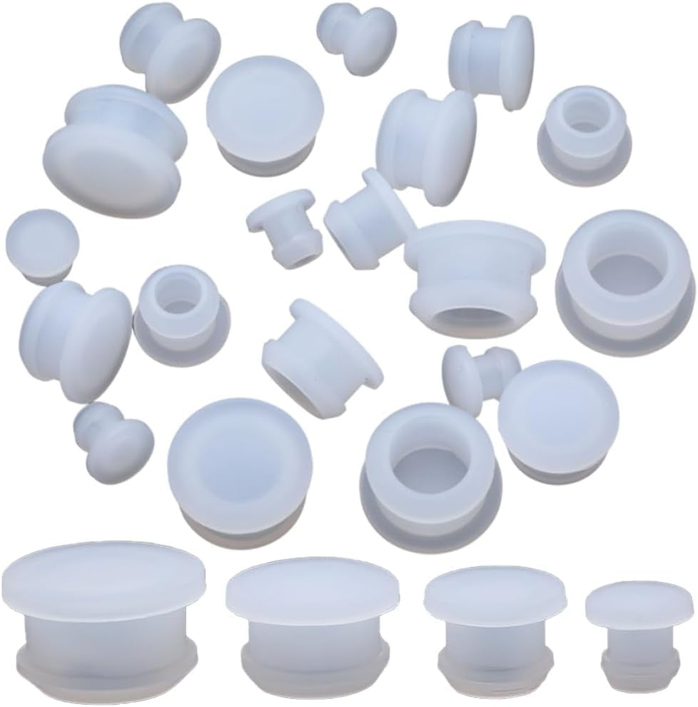 24PCS 4 Sizes Silicone Stoppers for Salt and Pepper Shakers 15/64 23/64 ...
