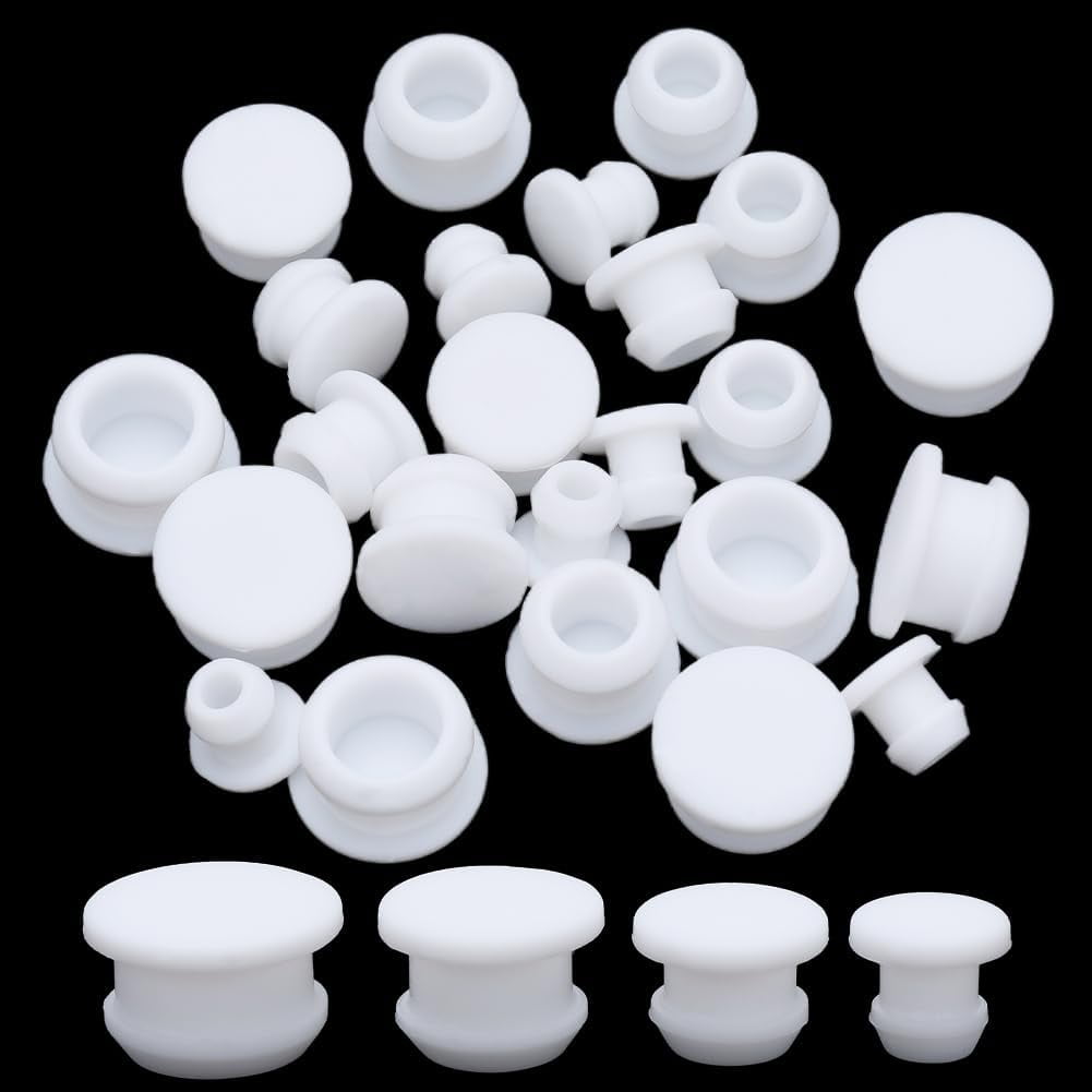 24PCS 4 Sizes Silicone Stoppers for Salt and Pepper Shakers 9/32 25/64 ...