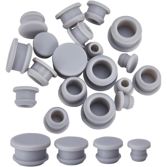 24PCS 4 Sizes Silicone Stoppers for Salt and Pepper Shakers 9/32 25/64 ...