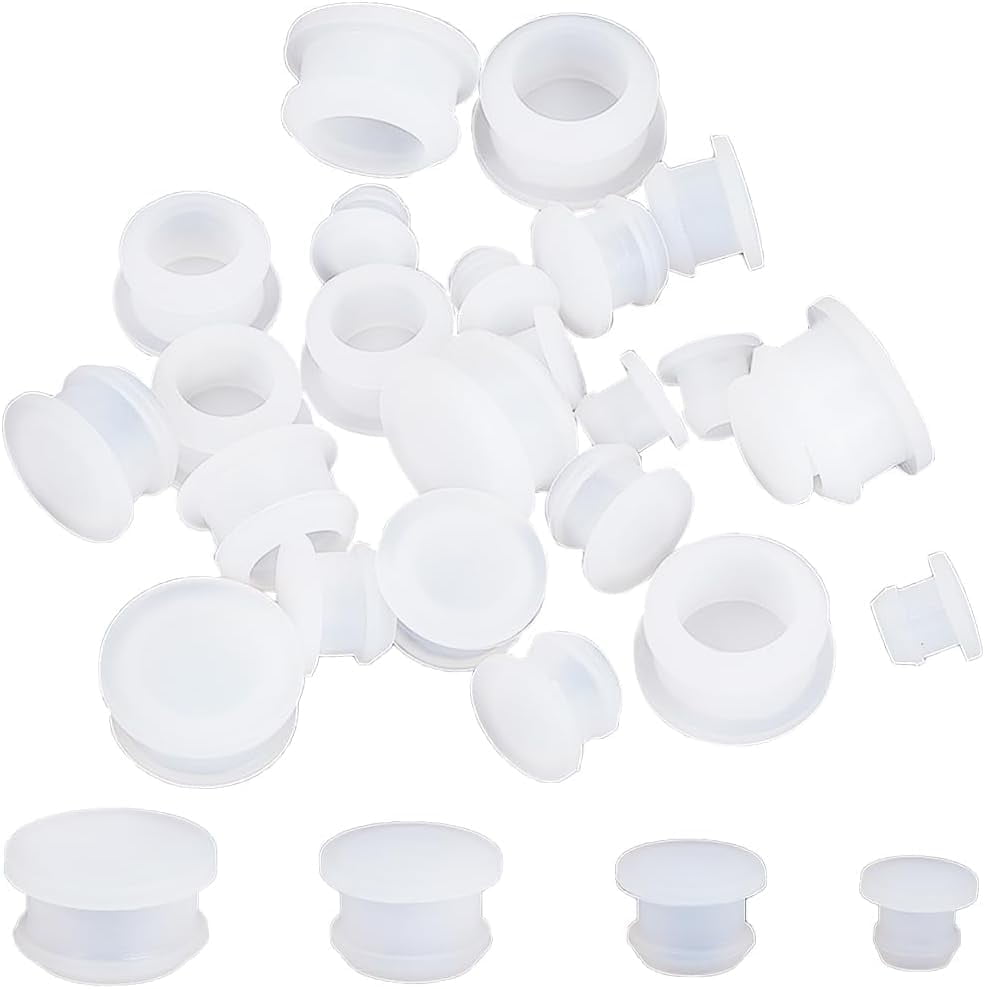24PCS 4 Sizes Silicone Stoppers for Salt and Pepper Shakers 9/32 25/64 ...