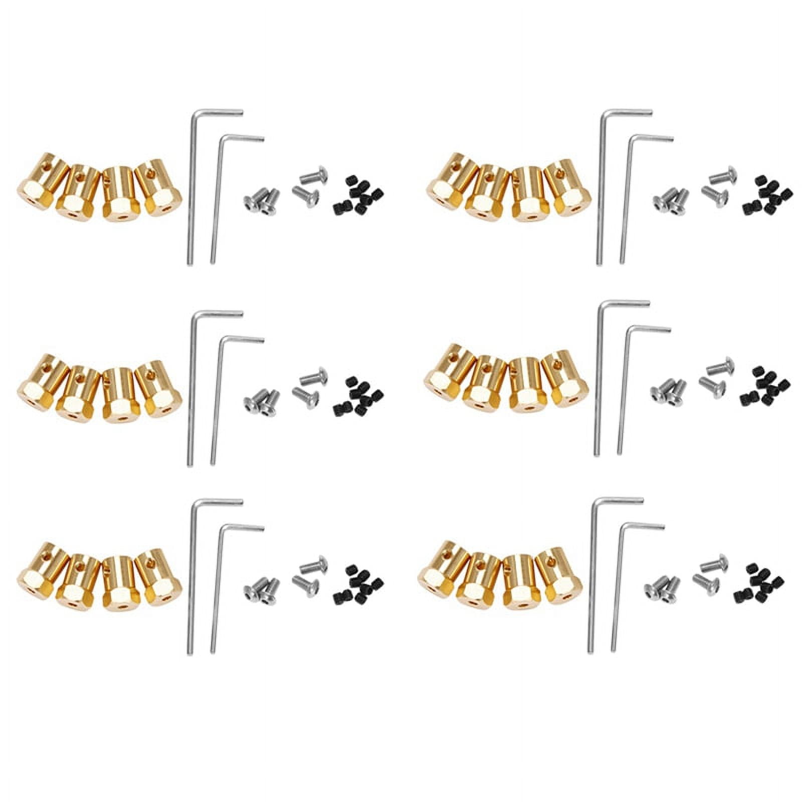 24PCS 5mm to 12mm Brass Combiner Wheel Hub Hex Adapter for B14 B16 B24 ...