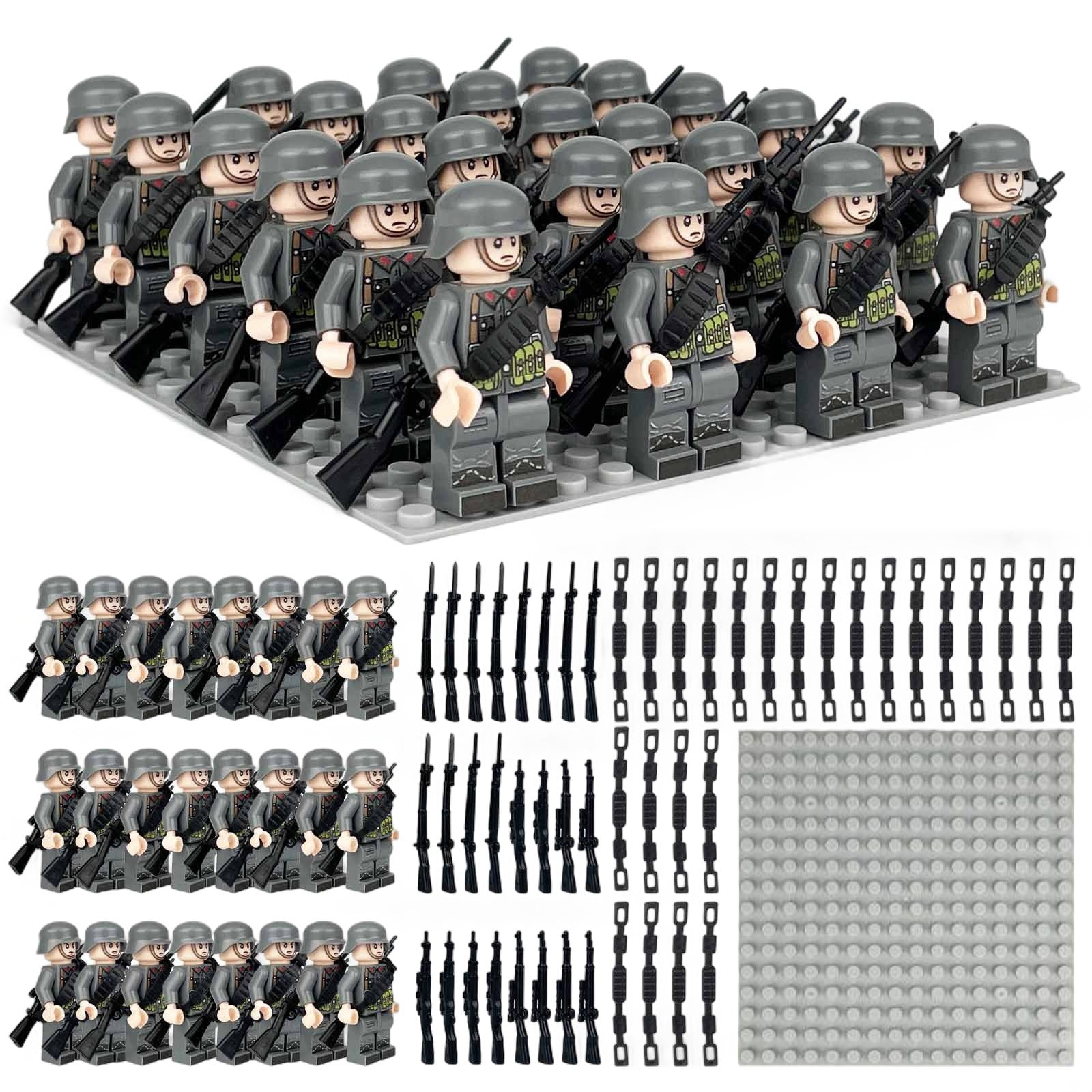 24PCS Army Building Blocks Minifigure Set 1.7Inch Army Building Kits ...