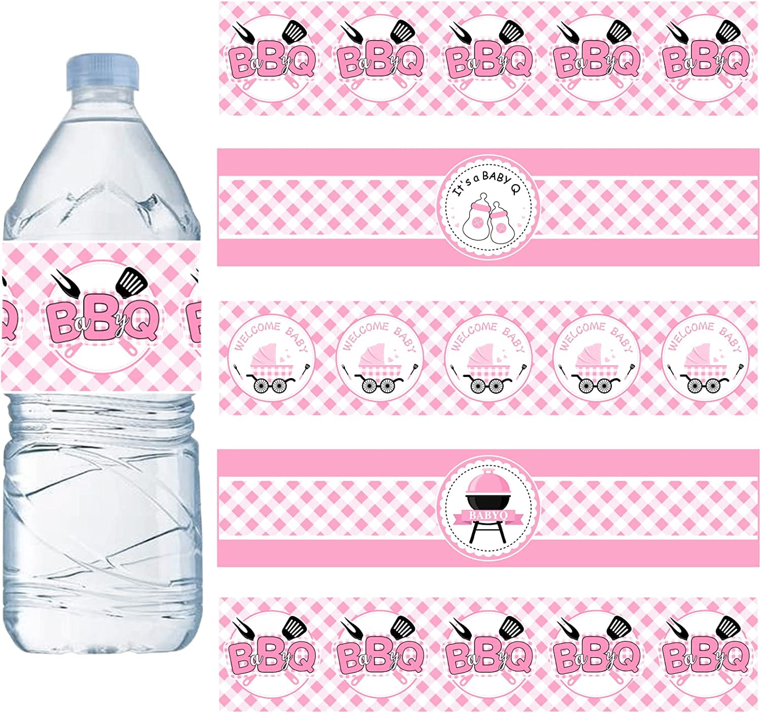 24PCS BBQ Baby Shower Water Bottle Labels, Barbecue Baby Shower ...