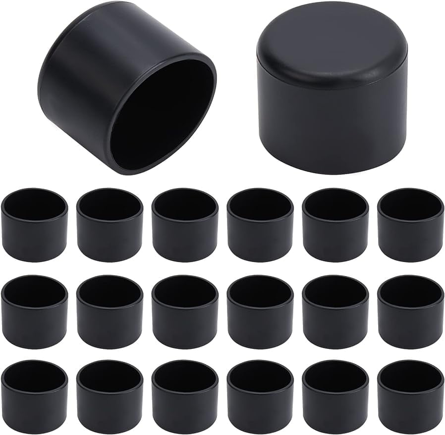 24PCS Black Chair Leg Caps Anti Noise Rubber Chairs Legs Floor ...