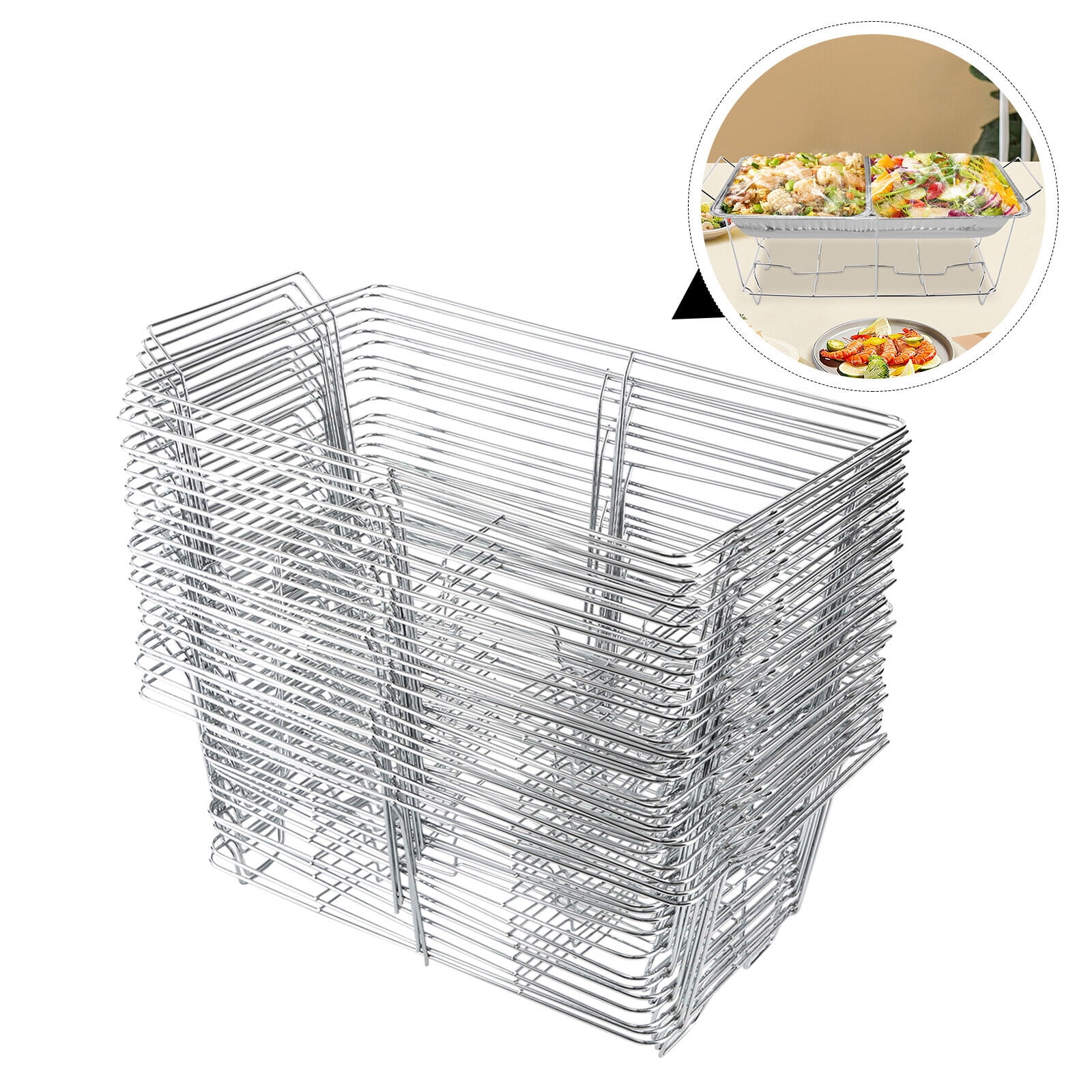 24PCS Chafing Wire Rack Buffet Stand Full Size Chafing Food Warmer Dish ...