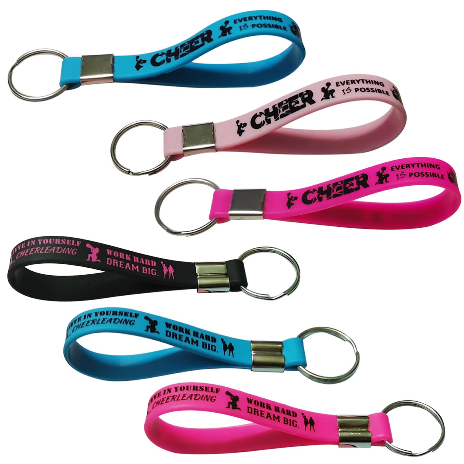 24PCS Cheerleading Party Favor MMF7 Keychains, Sport Cheerleading Game ...