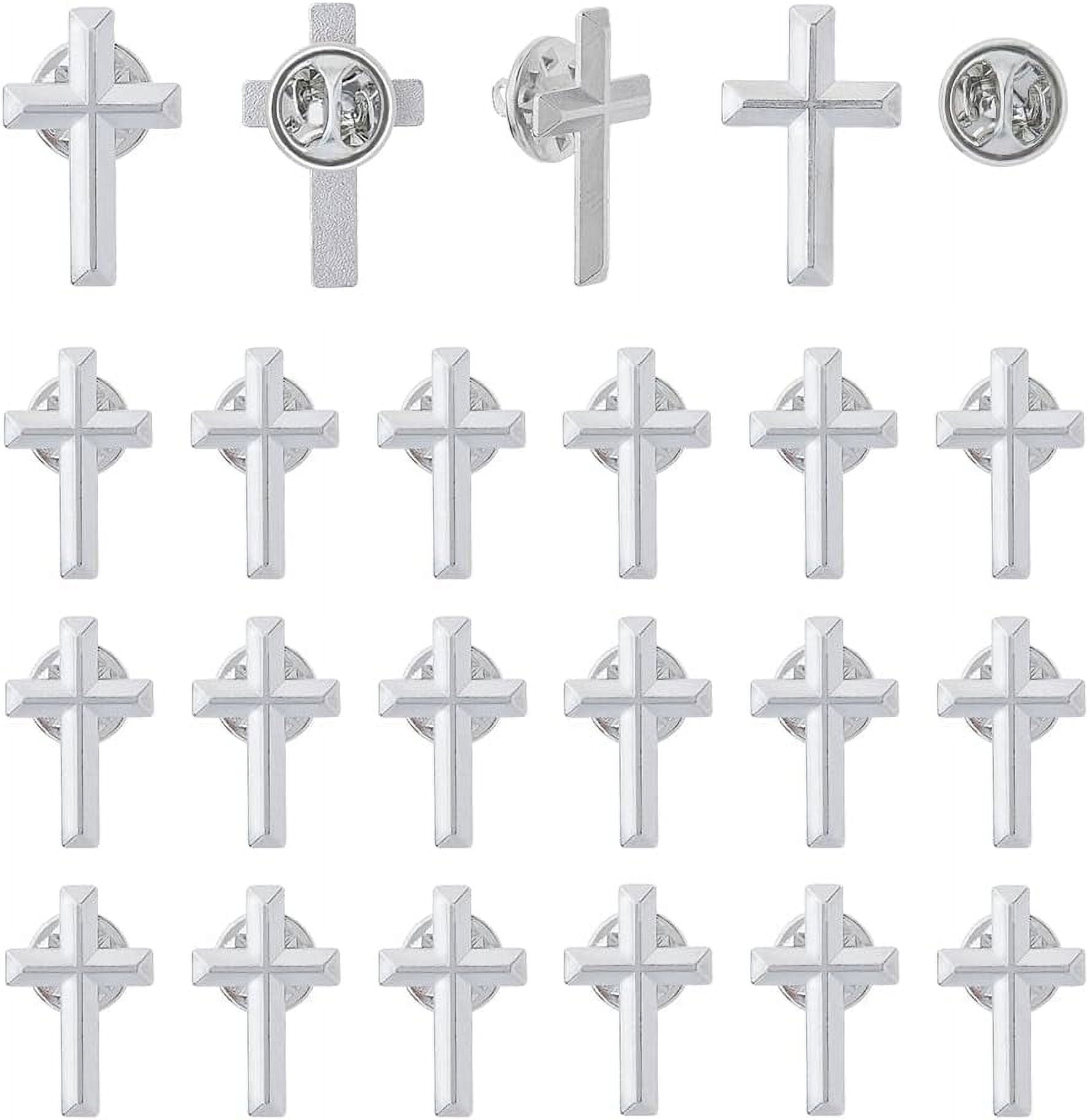 24PCS Cross Lapel Pins Alloy Cross Brooches Chaplain Corss Brooch 0 ...