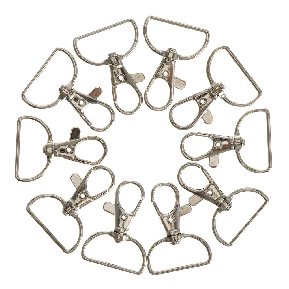 24PCS D Ring Type Lobster Clasps Keychain Fitting Bags Crafts ...