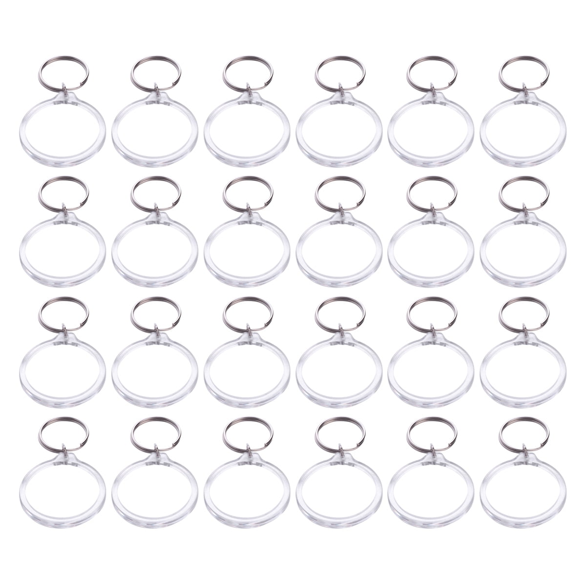 24PCS DIY Photo Frame Keychain Acrylic Photo Frame Key Chain Empty ...