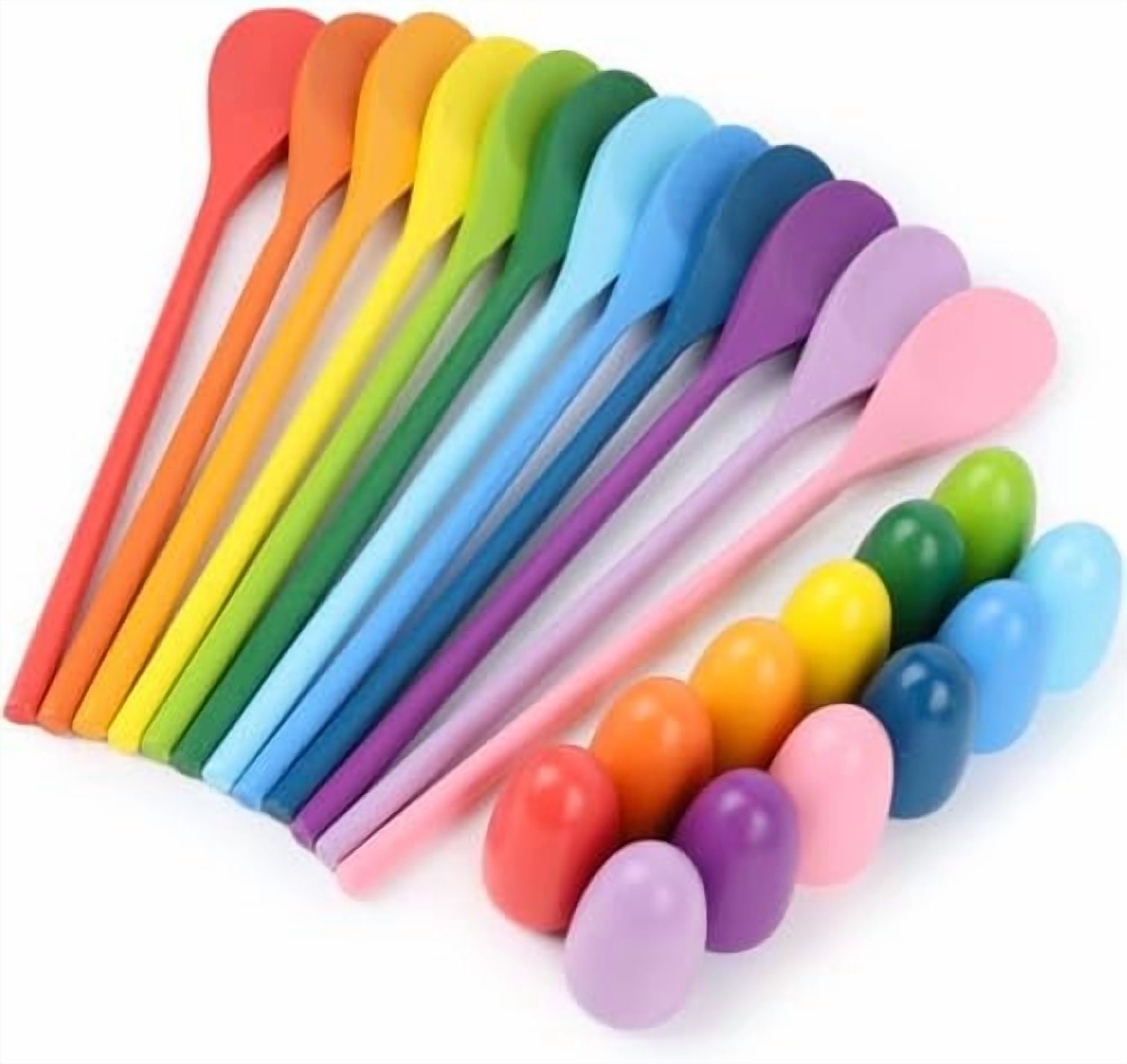 24PCS Egg Spoon Race Game Set, Relay Race Games Wooden Egg Balance Game ...