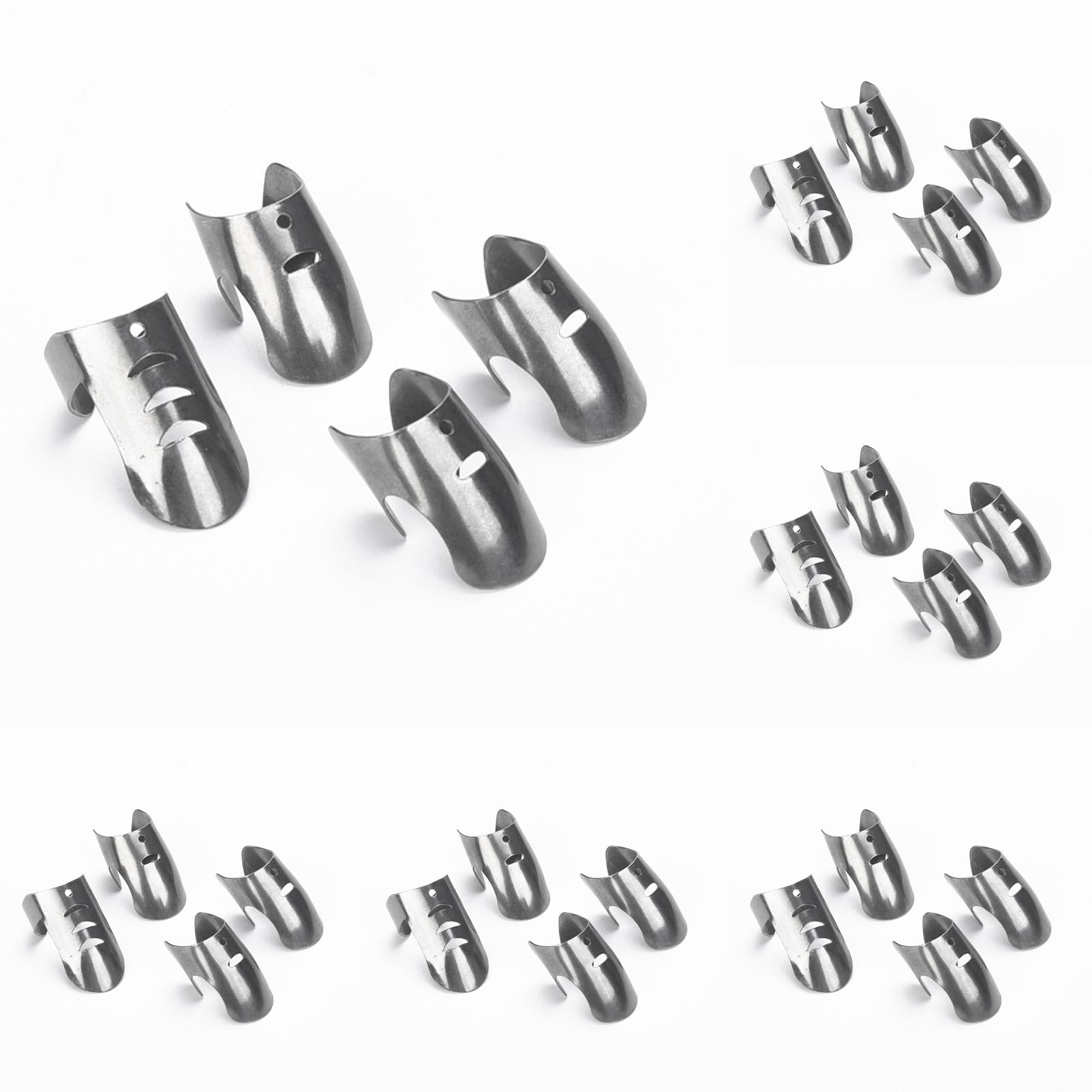 24PCS Finger Guards for Cutting, Stainless Steel Nail Finger Protector ...