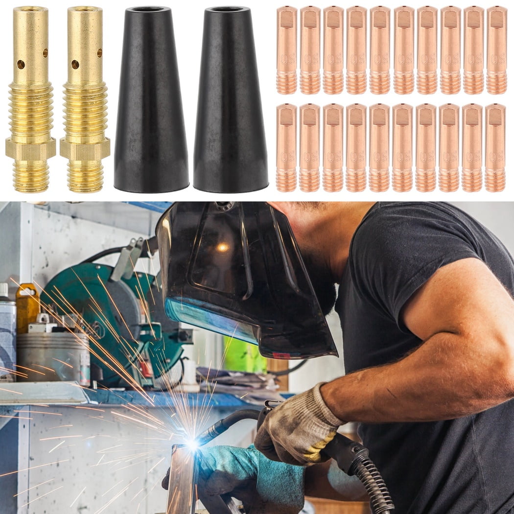 24PCS Flux Core Gasless Nozzle Tips Kit, Mig Welding Gun Accessory ...