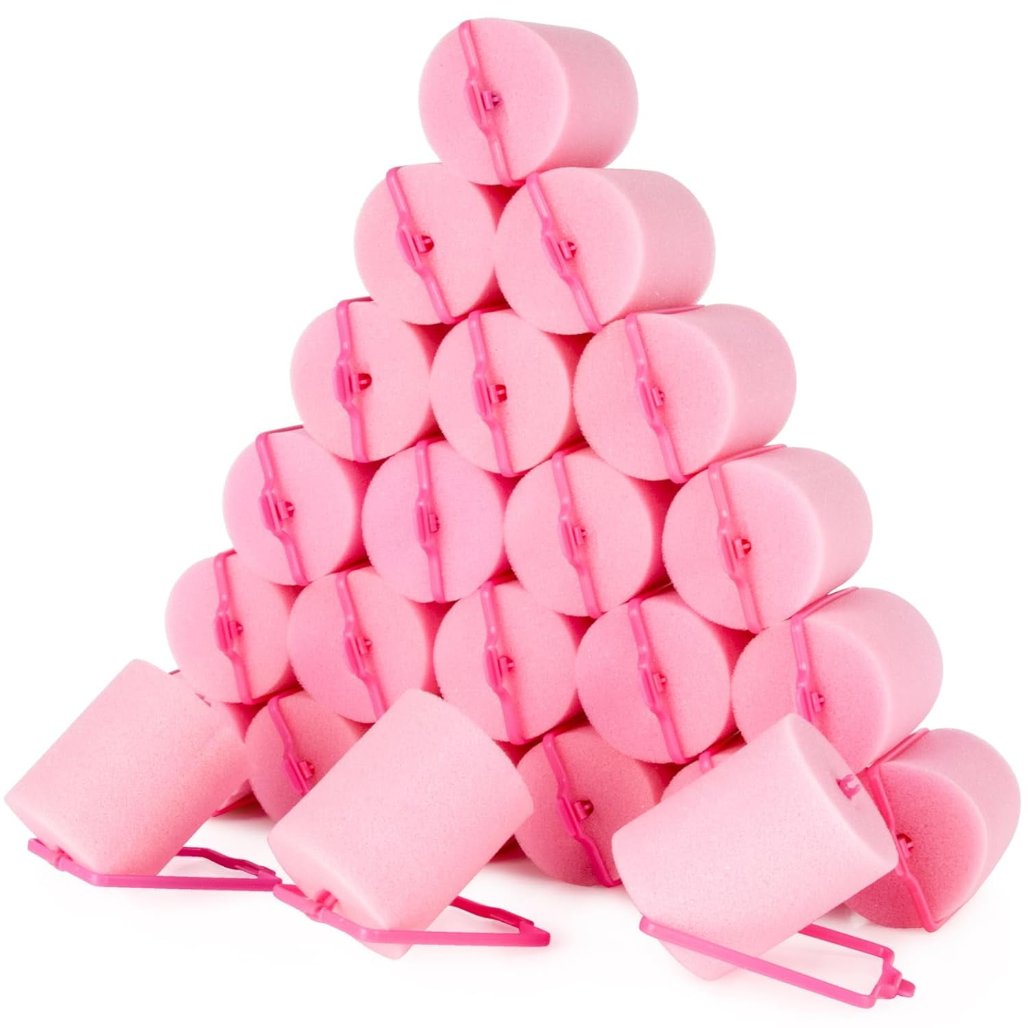 24PCS Foam Hair Rollers - 1.89 Inch Sponge Rollers for Heatless Hair ...