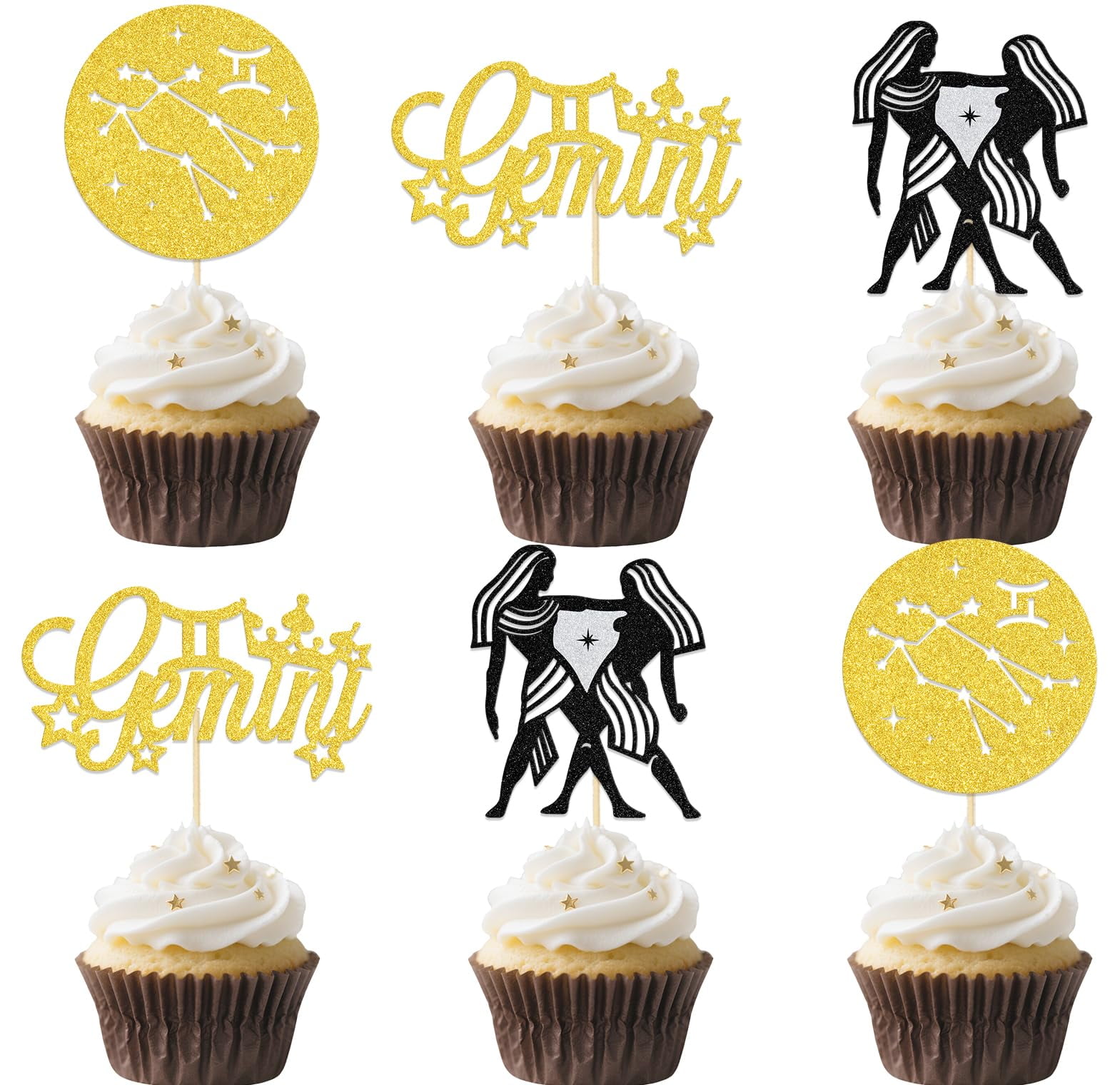 24PCS Gemini Cupcake Topper Big Gemini AIS1 Energy/Gemini Season Cake ...