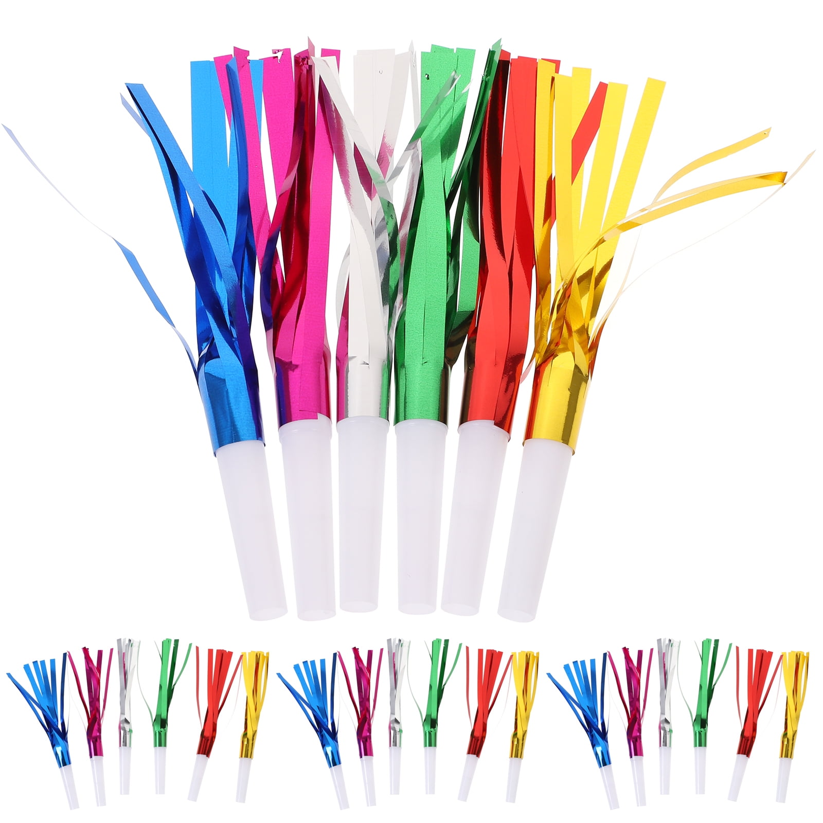 24 Pieces Vibrant Plastic Blowouts for Birthday Parties Kids Toys ...