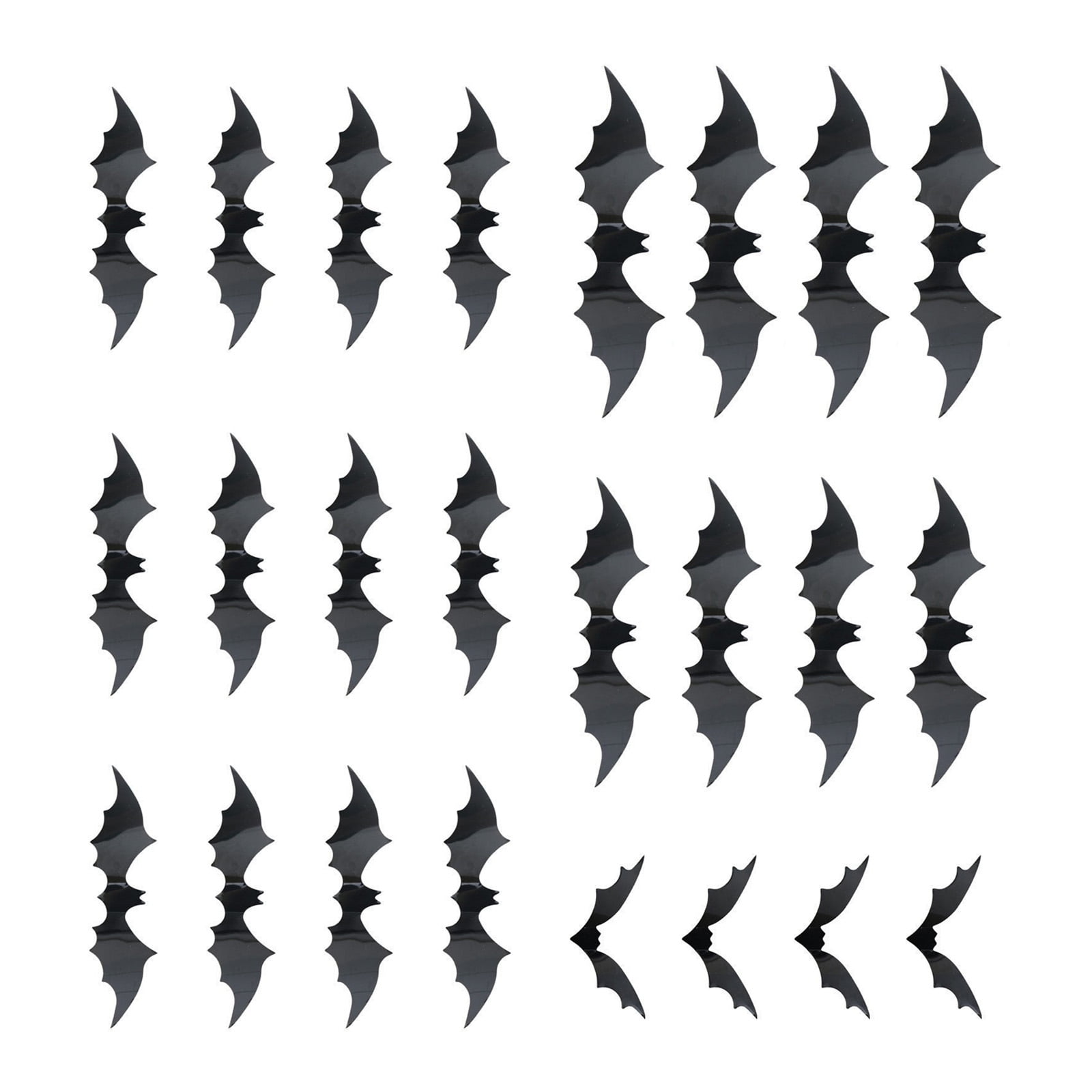 24PCS Glowing Bat/Spiders Sticker Halloween Decoration With LED Lights ...