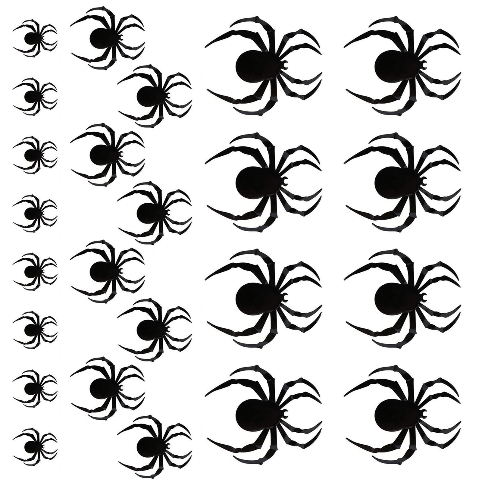 24PCS Glowing Bat/Spiders Sticker Halloween Decoration With LED Lights ...
