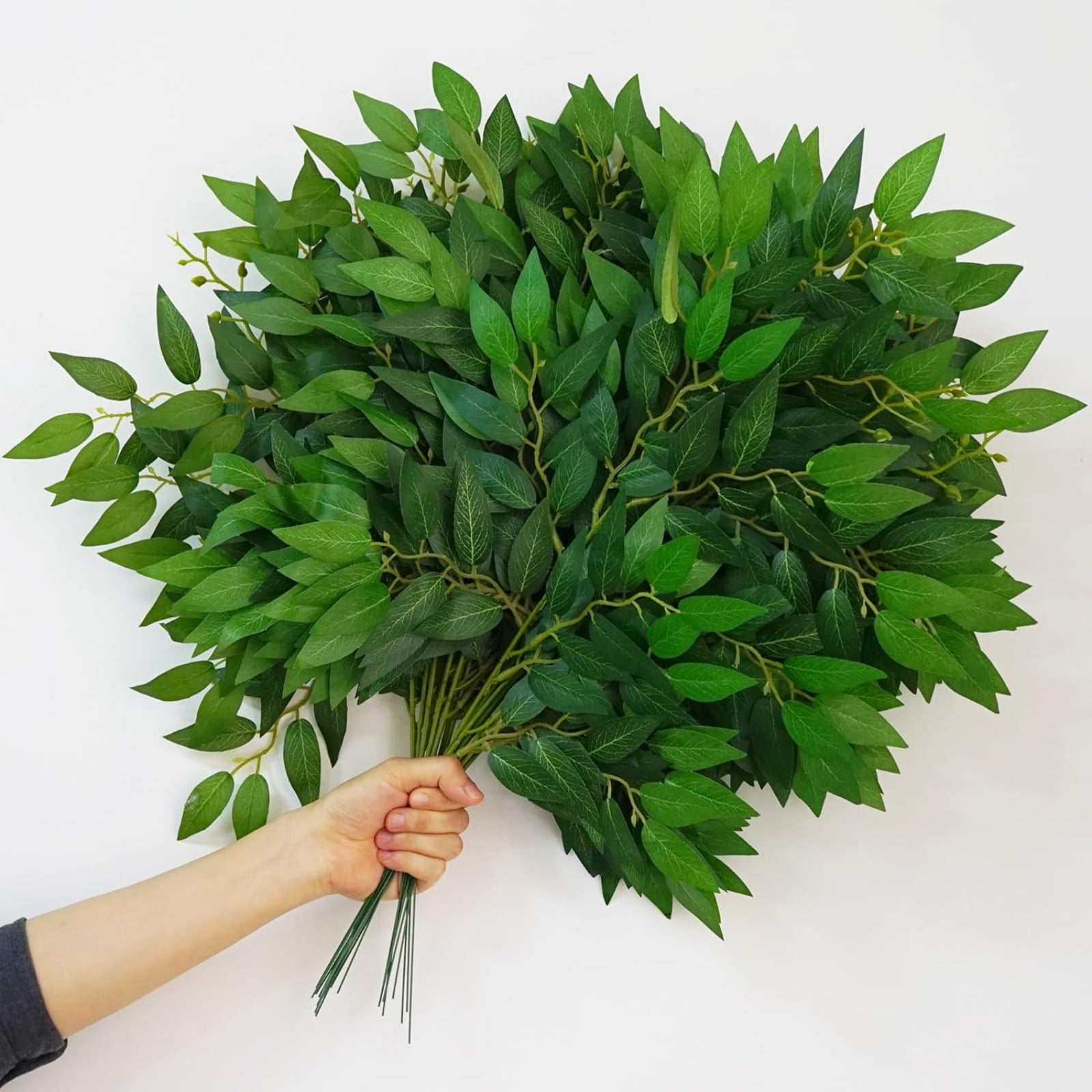 24PCS Greenery 54cm Artificial Greenery Stems Leaf Greenery Garland for ...