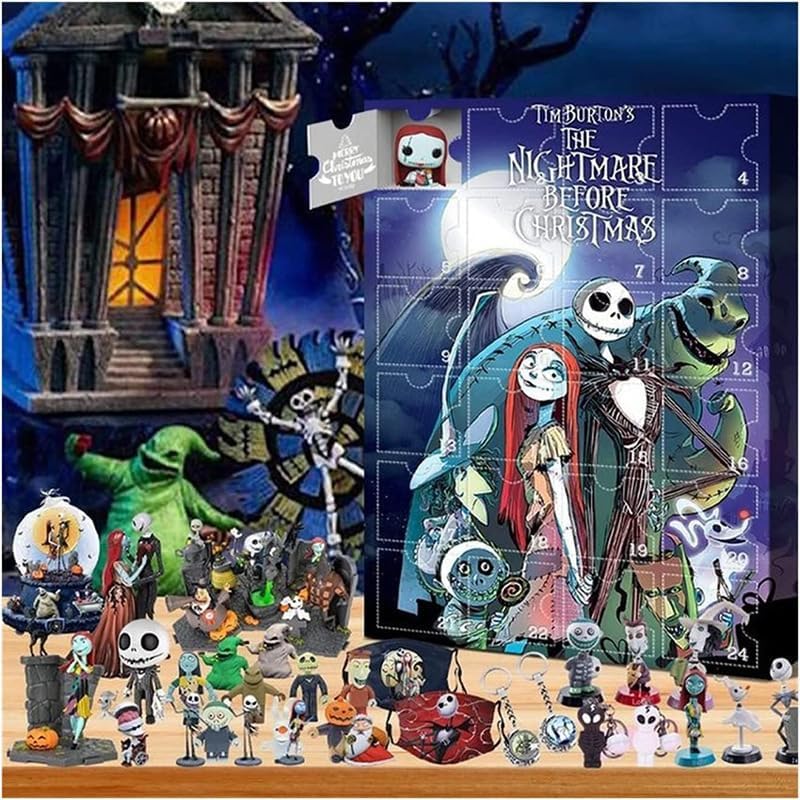24PCS Halloween Dolls Advent Calendar, Halloween 24 Days Jack ...