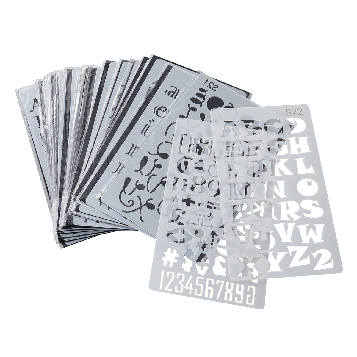24PCS Hollow Painting Stencils Alphabet Letter Number Templates for ...