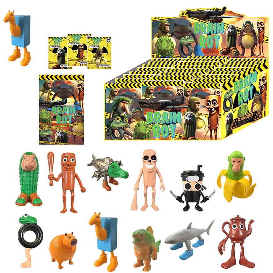 24PCS Italian Brainrot AI Italian Animals Collection Doll Toys Blind ...