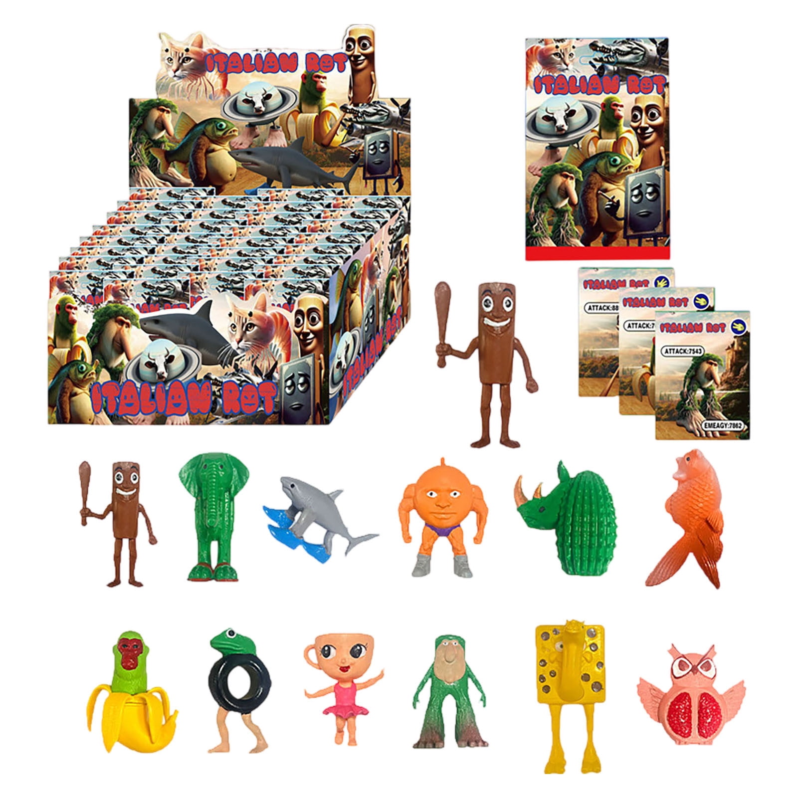 24PCS Italian Brainrot Toys Action Figures Set, Italian Brainrot Blind ...