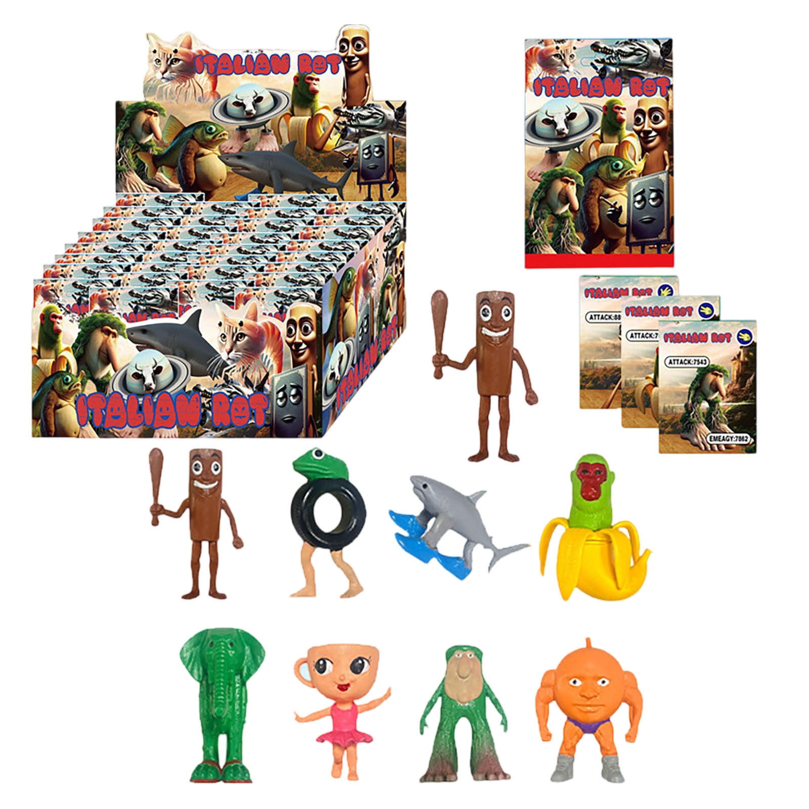 24PCS Italian Brainrot Toys Blind Box Set, Italian Brainrot Animals ...