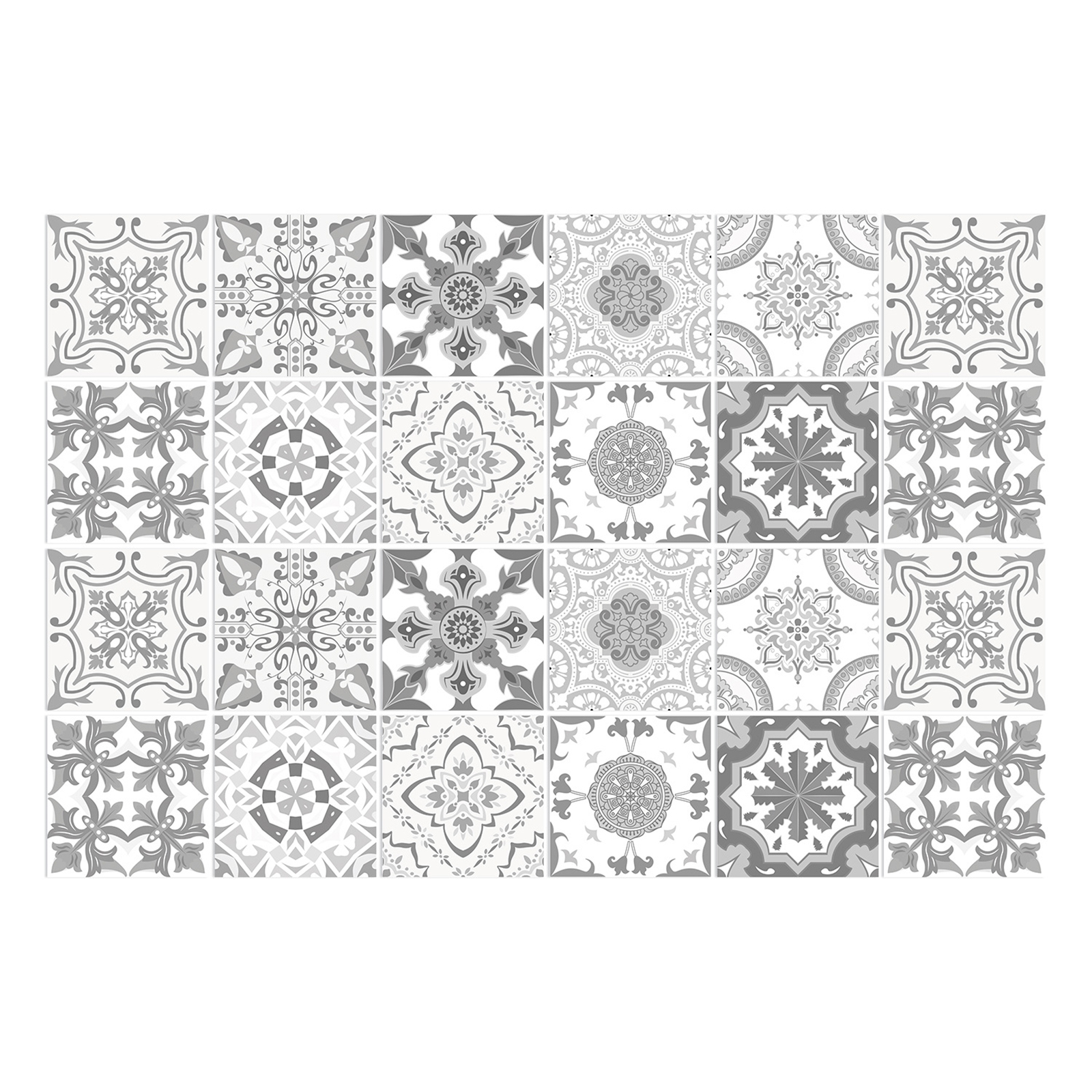 24PCS Kitchen Tile Stickers Stick Backsplash Tiles Self-Adhesive ...