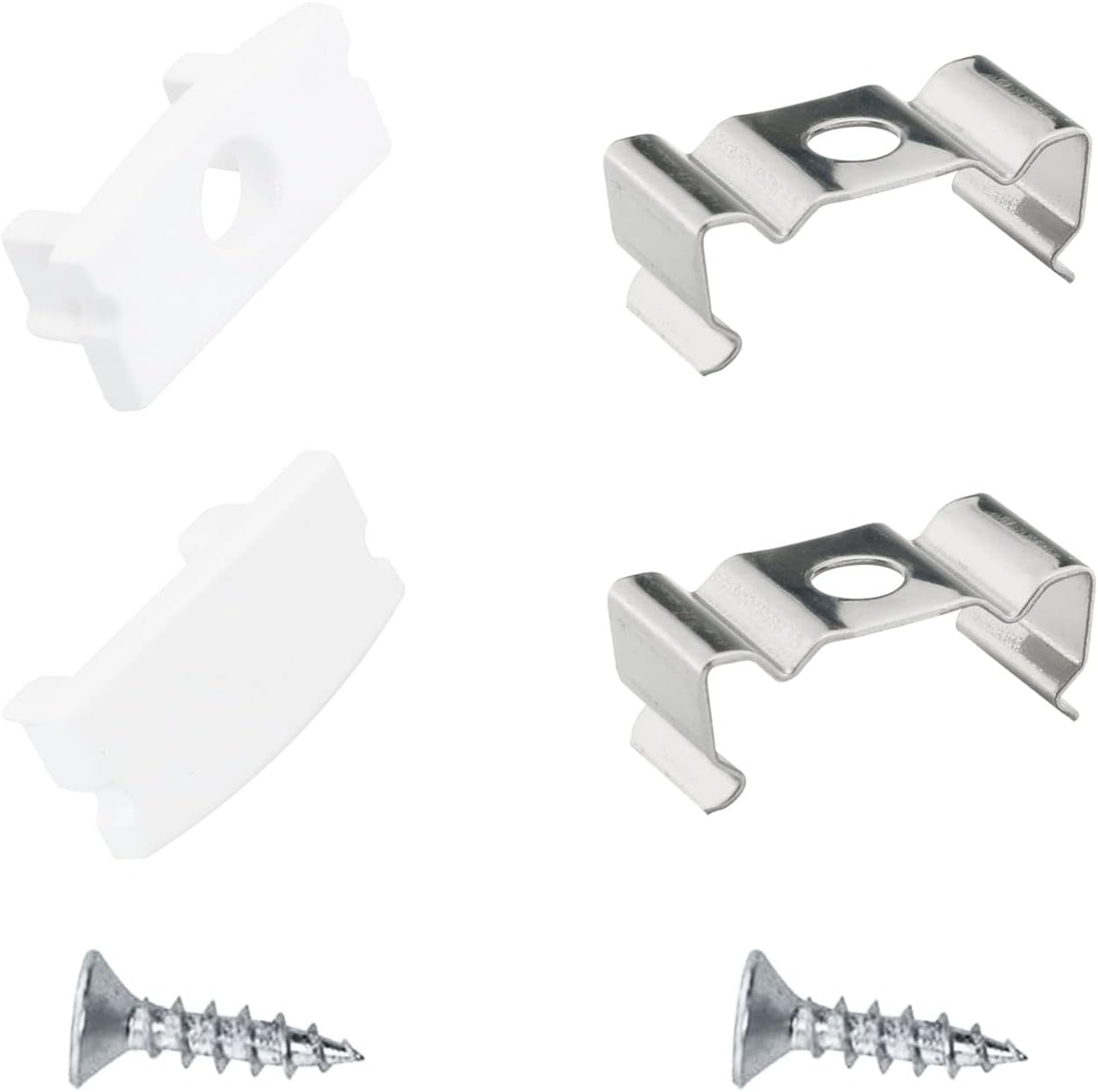 24PCS Led Channel Metal Mounting Clips Led Channel End Caps for LED ...