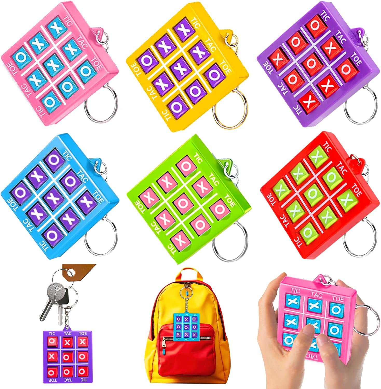 24PCS Mini Tic Tac Toe Keychain Party Favors for Kids, Goody Bag ...