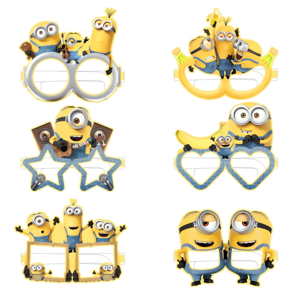 24PCS Minions Paper Party Glasses Birthday Party Decoration Supplies ...