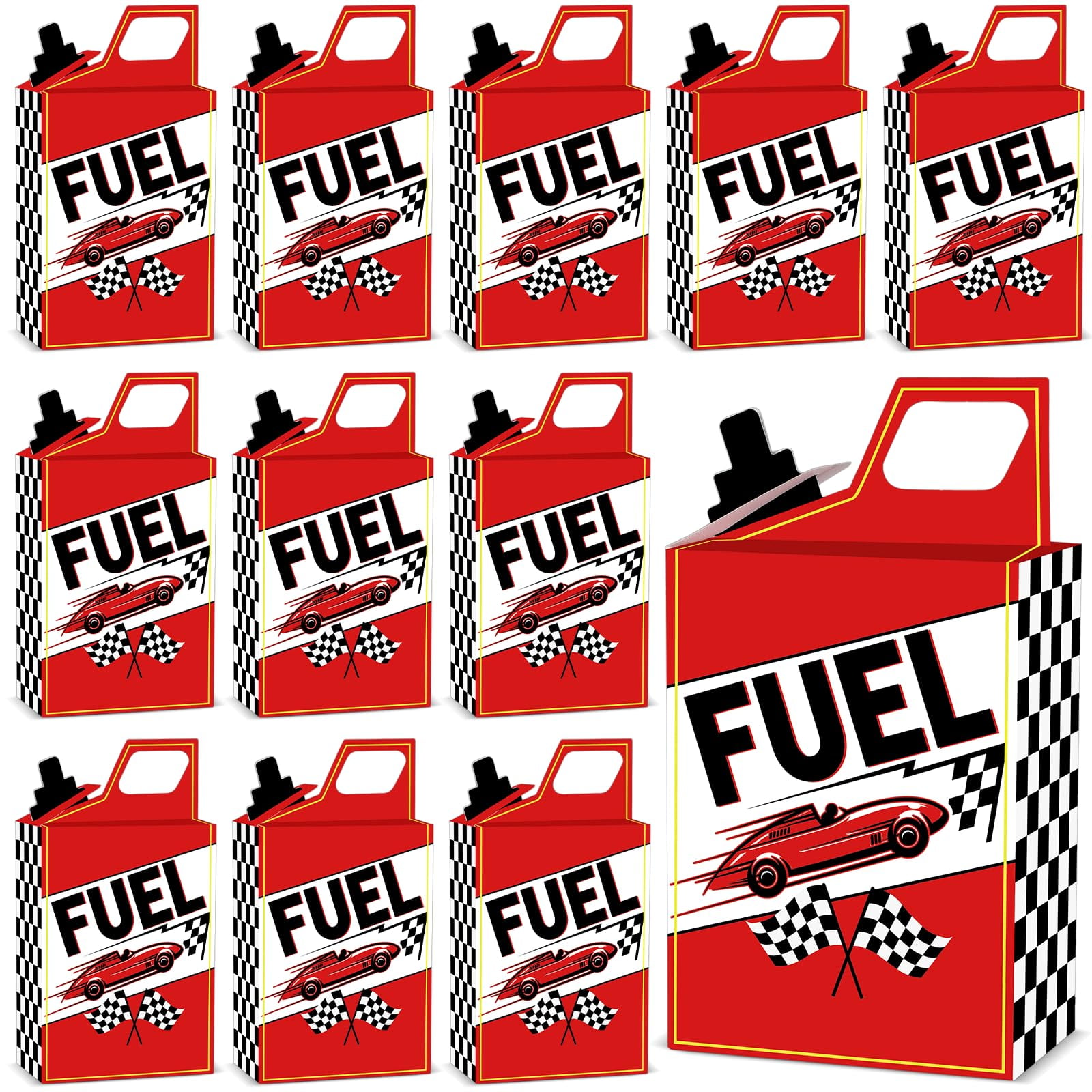 24PCS Race Car Fuel Can Treat Boxes H2FSDRacing Party Supplies Black ...