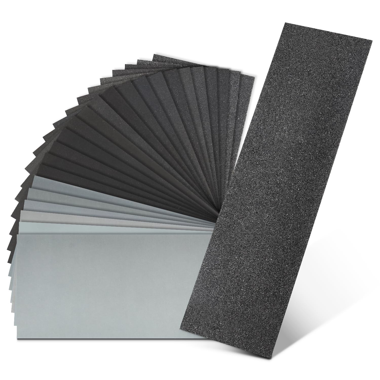 24PCS Sandpaper Assortment 12 Grits Wet Dry Sandpaper Sheets,Silicon ...