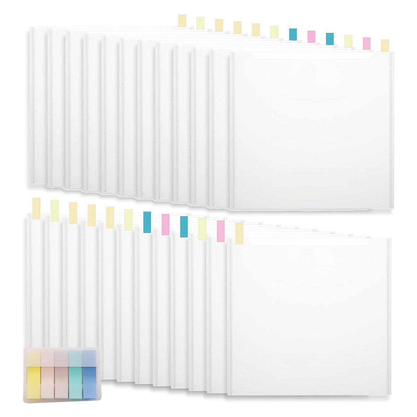 24PCS Scrapbook Paper Storage Organizer, 12X13 Inch Clear Scrapbook ...